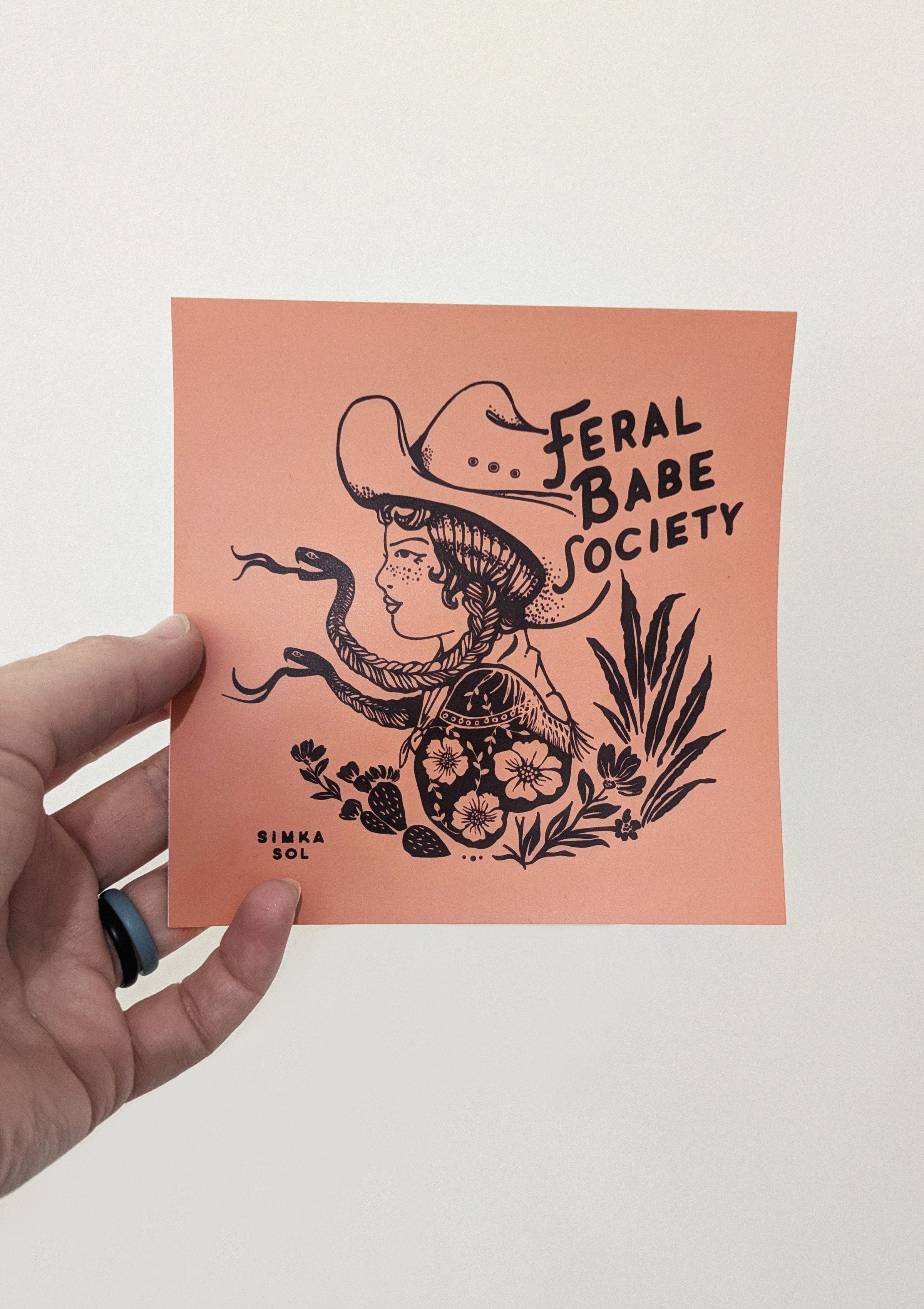 Feral Babe Society- Vintage Venom - 5" Vinyl Sticker – Simka Sol